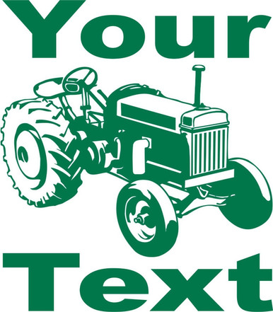 Custom Name Farm Tractor Vehicle Car Truck Window Laptop Vinyl Decal ...