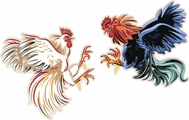Chicken Fighting Rooster Cockfight Spurs Car Boat Truck Vinyl Decal ...
