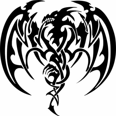 Dragon Wing Fantasy Mystical Tribal Car Truck Window Vinyl Decal ...