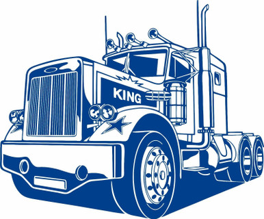 18 Wheeler Semi Big Rig Road Car Diesel Truck Driver Window Vinyl Decal ...