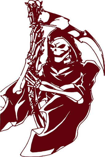 Grim Reaper Skull Robed Skeleton Scythe Car Truck Window Vinyl Decal ...