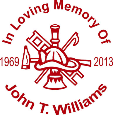 Loving Memory Firefighter Scramble Fireman Car Truck Window Vinyl Decal ...