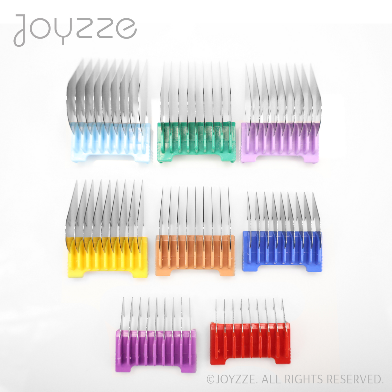 8 Piece Metal Comb Set | C Series | Joyzze™