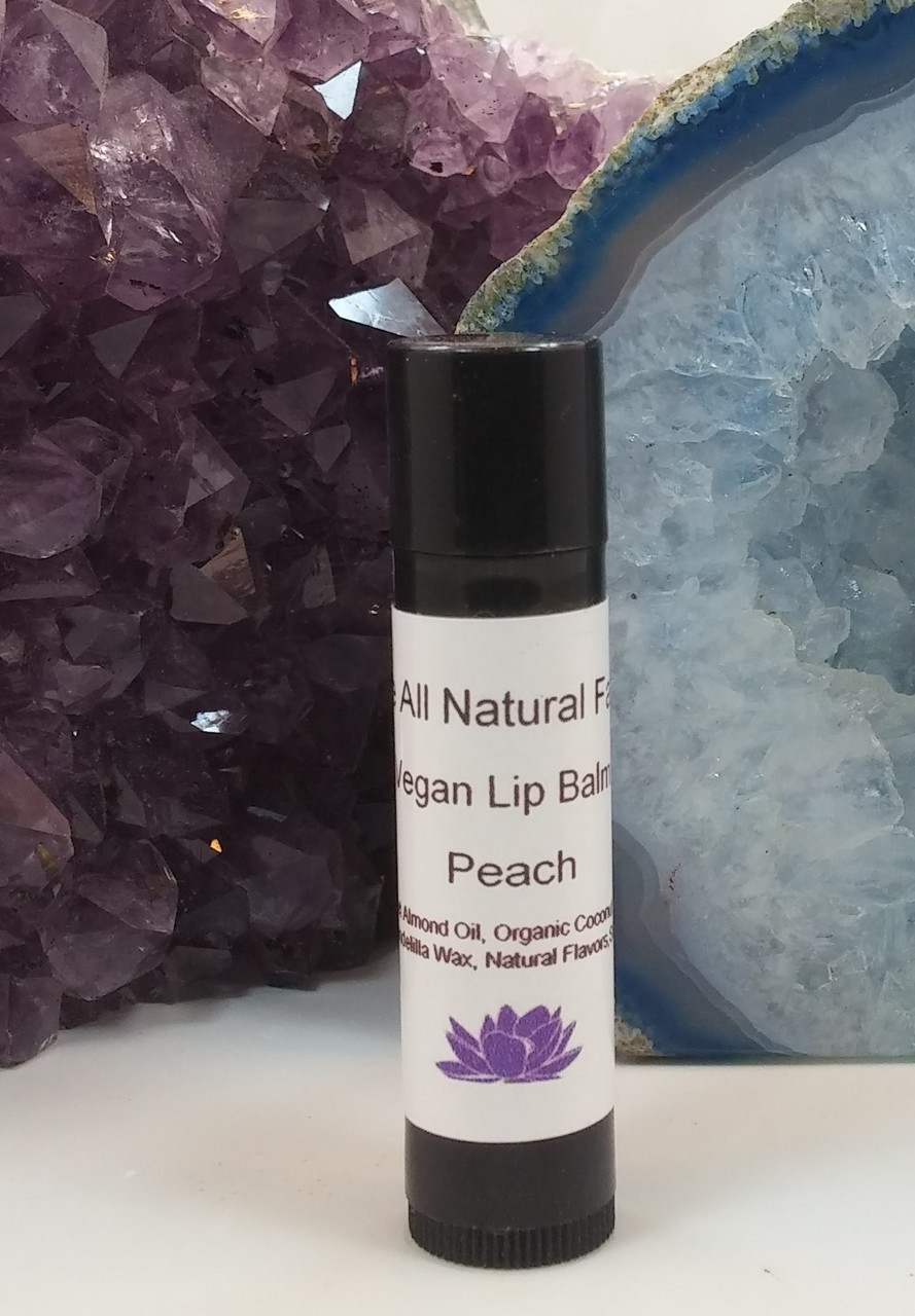 Flavor Infused Peach Lip Balm - The All Natural Face