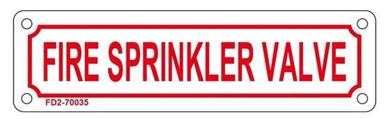 FIRE Sprinkler Control Valve Sign