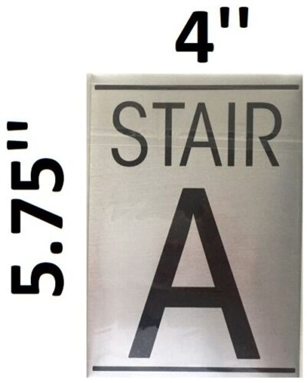 STAIR B SIGN – 5.75" x 4" Aluminum Wall Mounted with Adhesive | Durable ...
