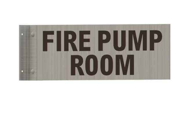 FIRE Pump Room Sign -Two-Sided/Double Sided Projecting, Corridor and ...