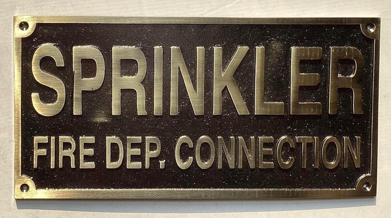 Cast Aluminum Sign - cast bronze color/cast brass color
