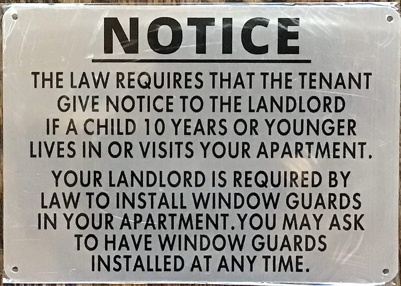 Window Guard Sign NYC