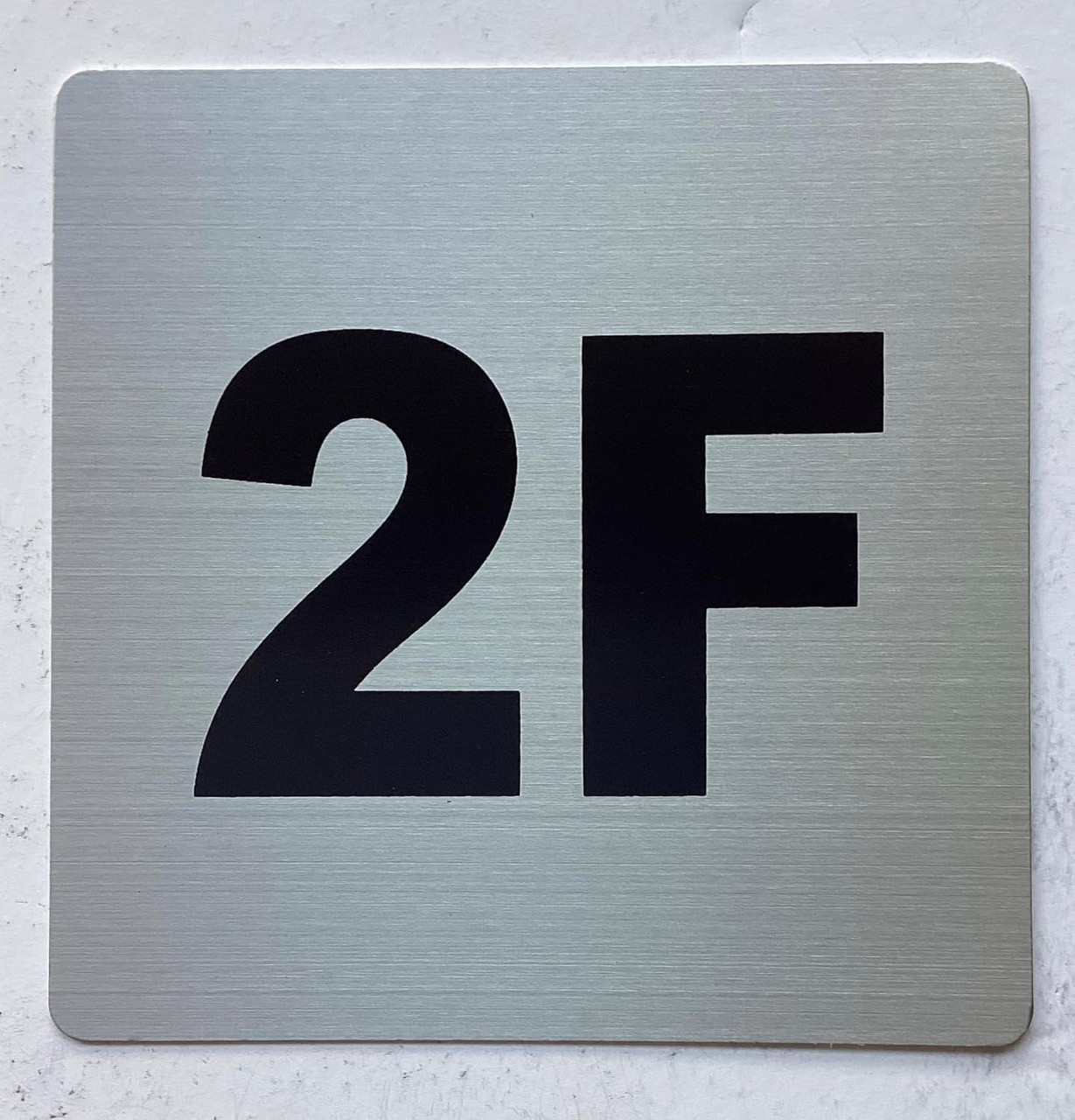 Apartment number 2F sign - UNIT NUMBER 2F SIGN (SILVER, SIZE 4x4 inch ...