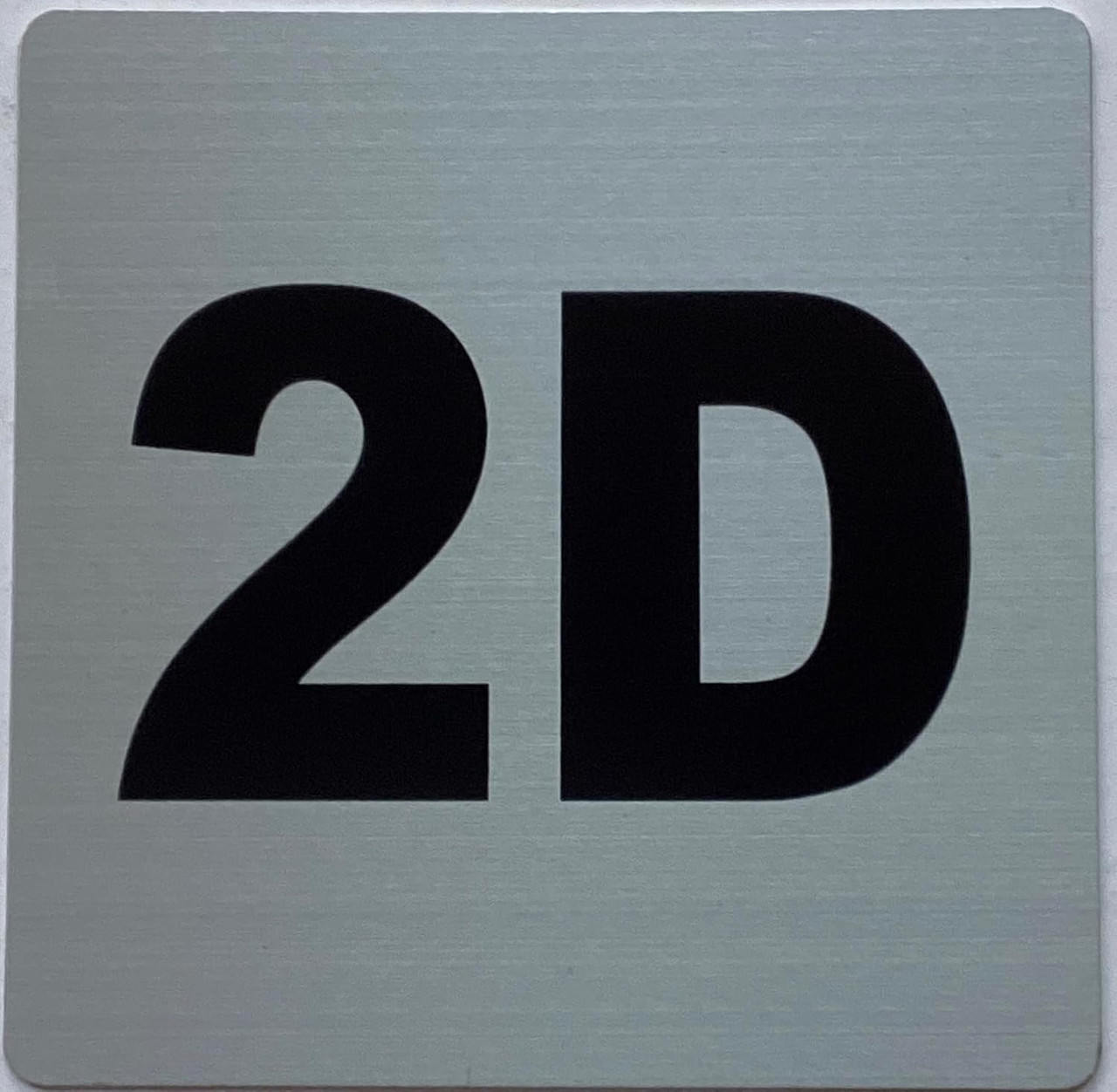 Apartment number 2D sign - UNIT NUMBER 2D SIGN (SILVER, SIZE 4x4 inch ...