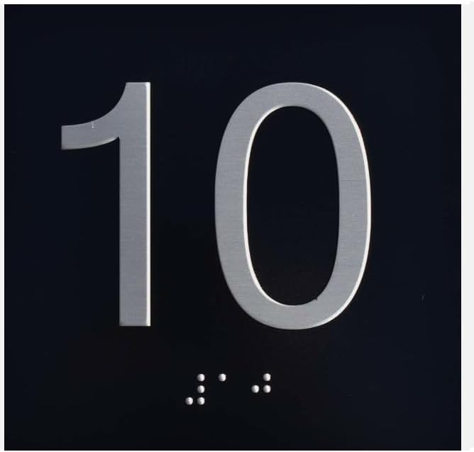 10 Floor Elevator Jamb Plate sign With Braille and raised number ...