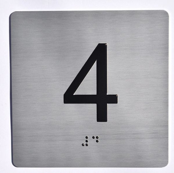 ELEVATOR JAMB- 4 - SILVER (ALUMINUM SIGNS 4X4)