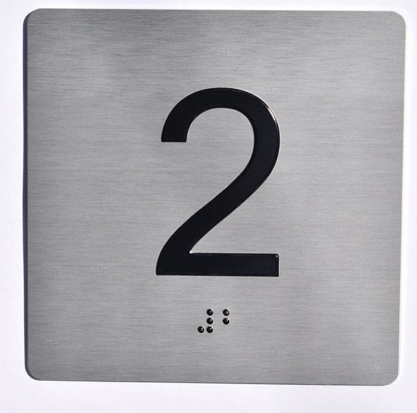 ELEVATOR JAMB- 5 - SILVER (ALUMINUM SIGNS 4X4)