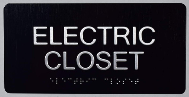 Electric Closet Sign (Aluminium !!, Black,Size 4x8)- The Sensation line ...