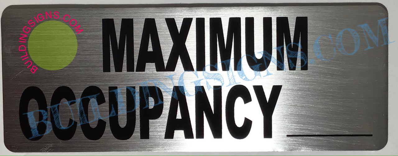 Maximum Occupancy sign