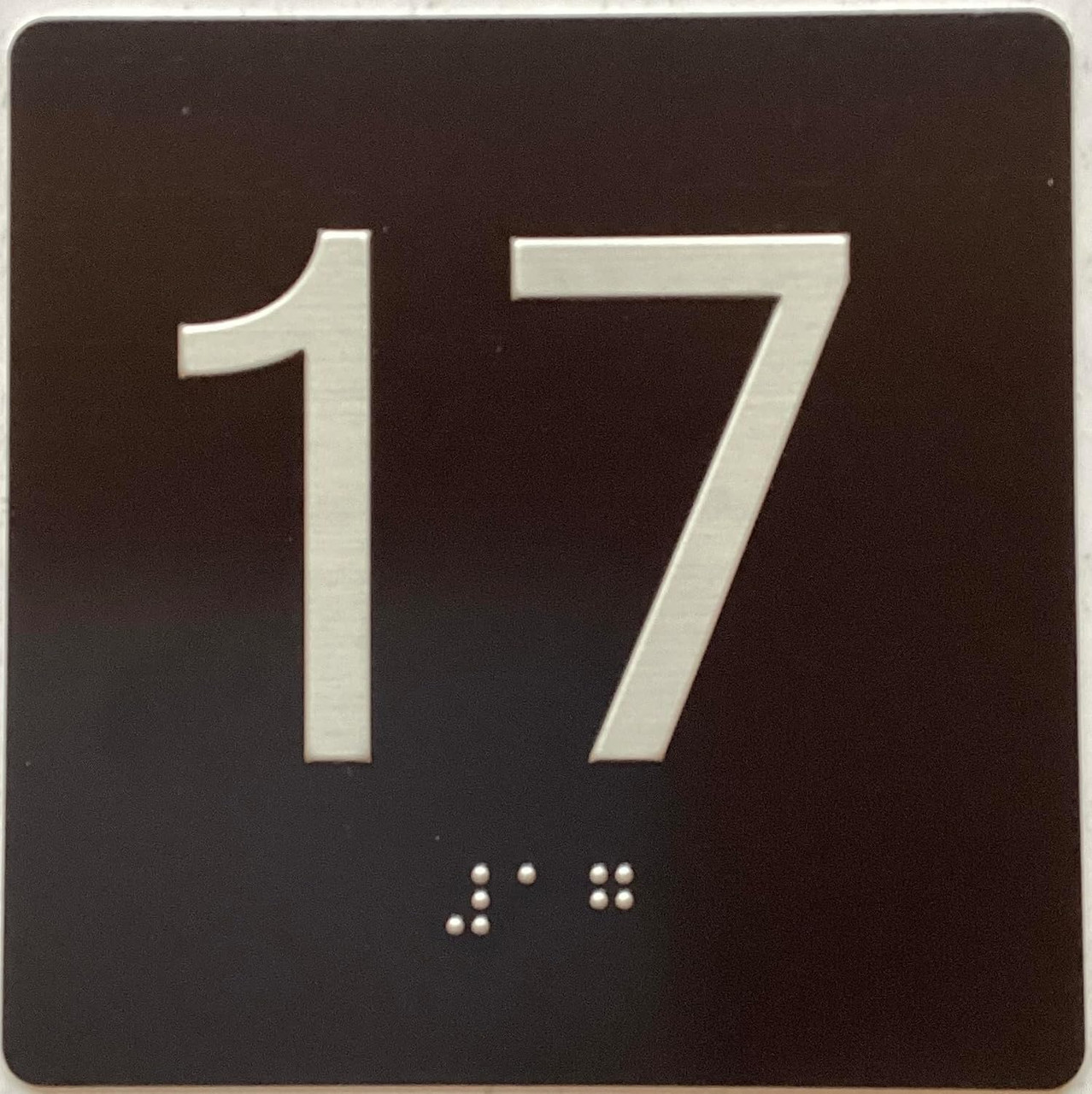 Elevator floor 17 Sign/jamb plate floor 17 sign letters/Image & Grade 2 ...