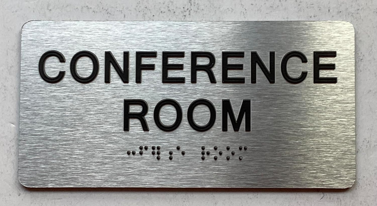 CONFERENCE ROOM sign with Raised letters/Image & Grade 2 Braille ...