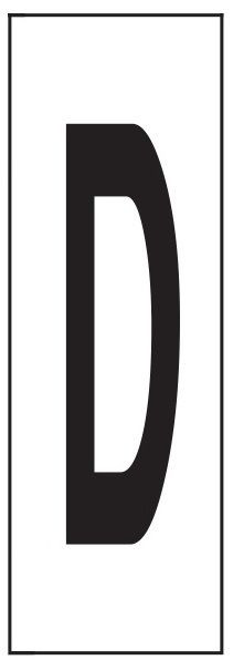 PHOTOLUMINESCENT DOOR NUMBER D SIGN HEAVY DUTY / GLOW IN THE DARK "DOOR ...