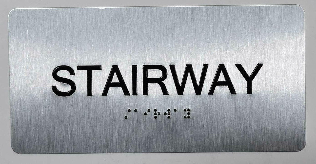 Stairway Sign-Tactile Signs Silver-Tactile Touch Braille Sign-Tactile ...