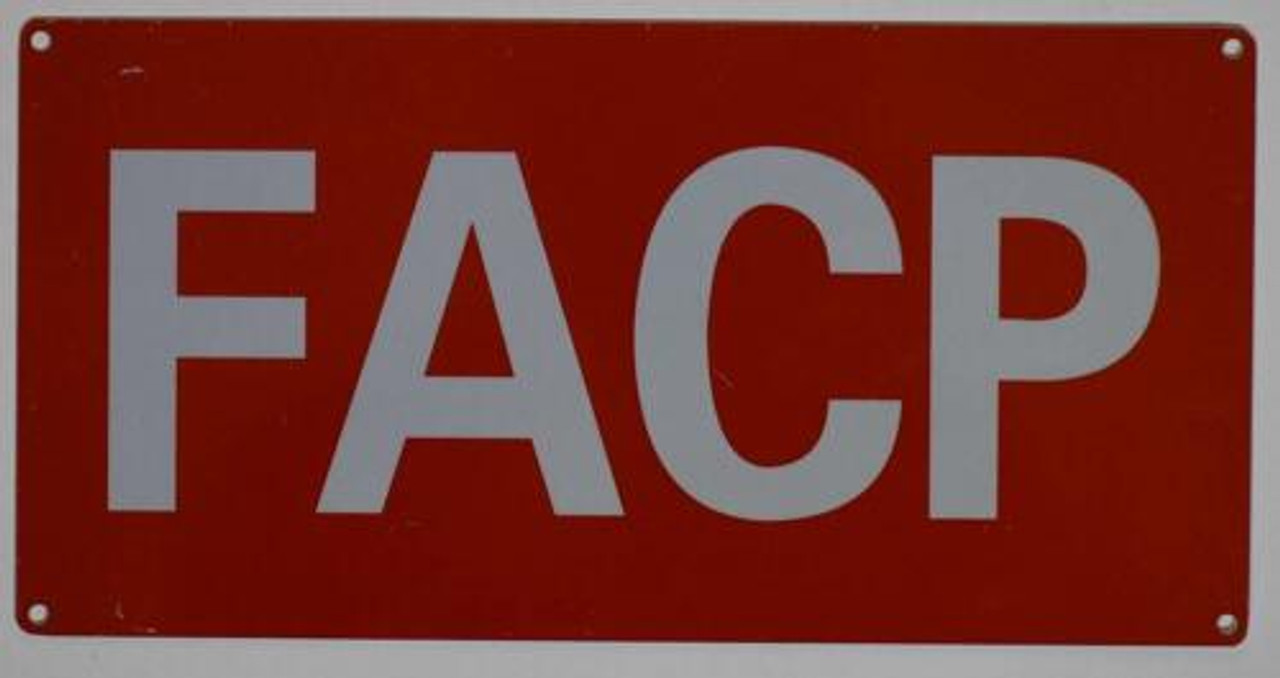 FACP Sign (Aluminium Reflective, RED 6X12)