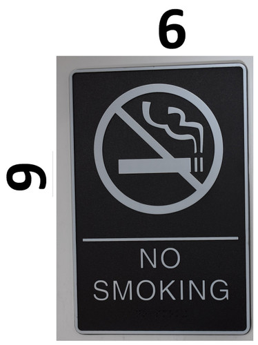 NO SMOKING Sign Braille Sign with Raised Tactile Graphics and Letters ...