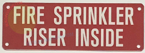FIRE SPRINKLER RISER INSIDE SIGN