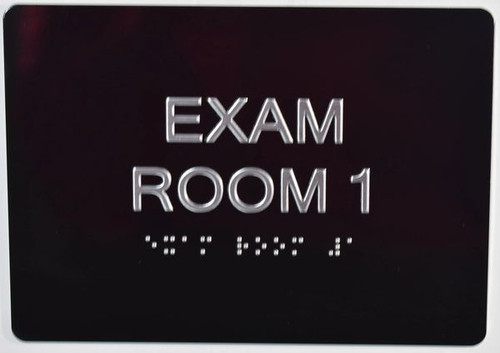 EXAM Room 1 Sign with Tactile Text and Braille Sign -Tactile Signs ...