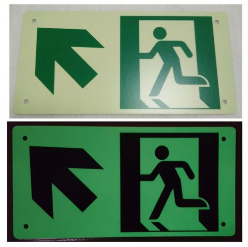 PHOTOLUMINESCENT EXIT SIGN HEAVY DUTY / GLOW IN THE DARK "EXIT" SIGN ...