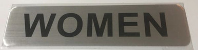 RESTROOM WOMEN SIGN (BRUSHED ALUMINUM 2X8-HEAVY DUTY !!! )-The Mont ...