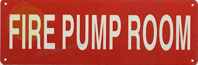 FACP ROOM SIGN(4x12,RED,ALUMINUM)