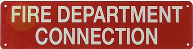 FIRE DEPARTMENTCONNECTION SIGN, FDC SIGN SMALL Fire Safety Sign