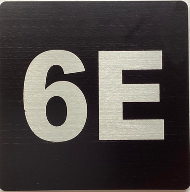 Apartment number 6E sign - UNIT NUMBER 6E SIGN/SUITE 6E SIGN (BLACK ...