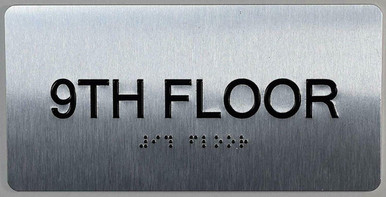 9th Floor Sign -Tactile Signs Tactile Signs Floor Number Tactile Touch ...
