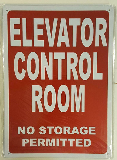 ELEVATOR CONTROL ROOM SIGN (Reflective, 10x14 , Rust Free, ALUMINIUM )