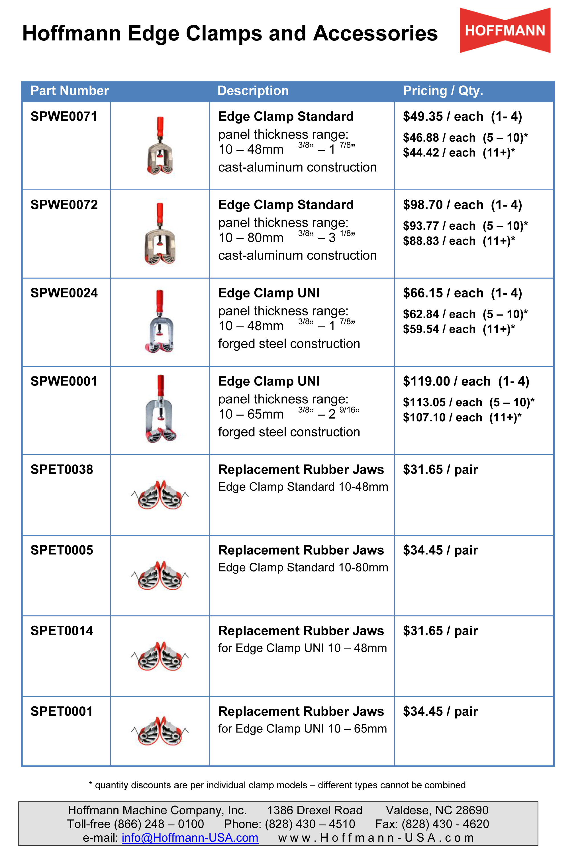 Hoffmann Machine Company Catalogs and Price Sheets