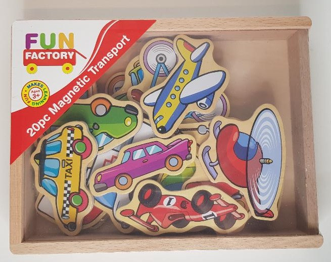 Fun Factory 20 Pc Wooden Magnetic Transport