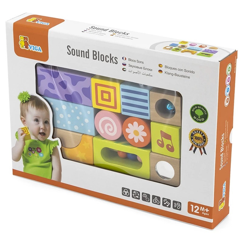 Viga Wooden Sound Blocks