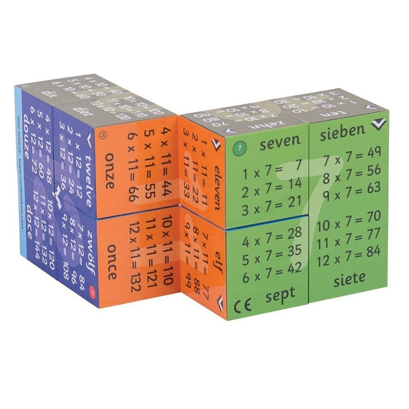 Zoobookoo Cube Book Multiplication Tables Folding Cube