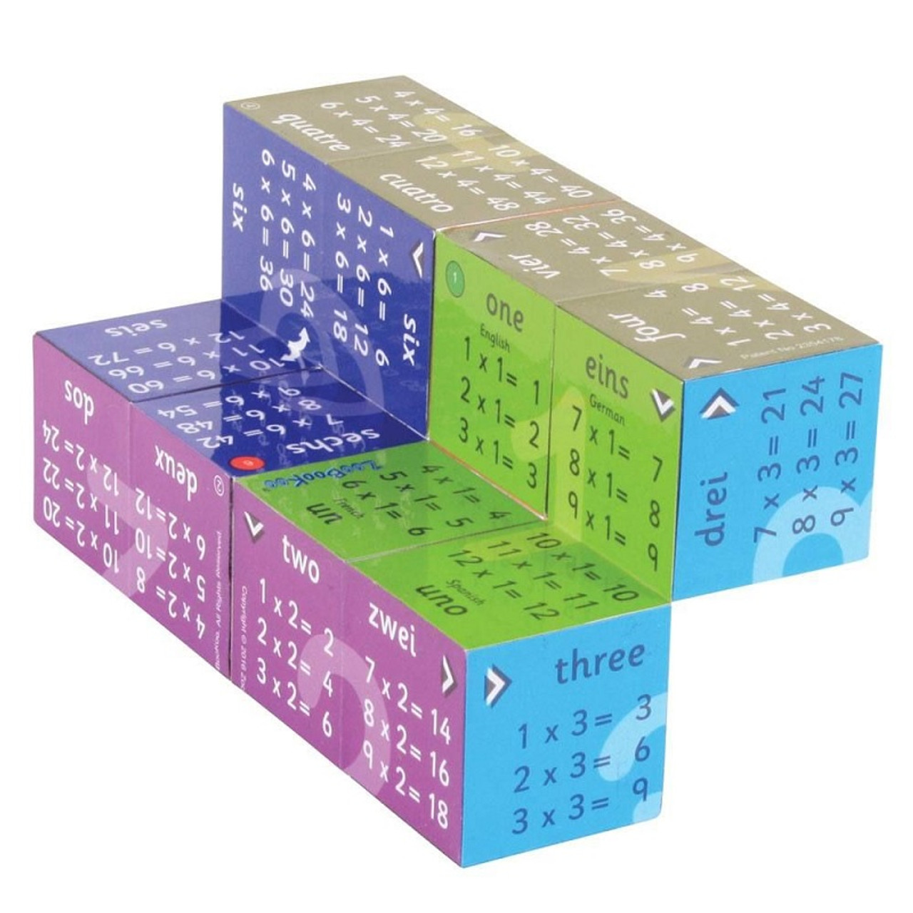 Zoobookoo Cube Book Multiplication Tables Folding Cube