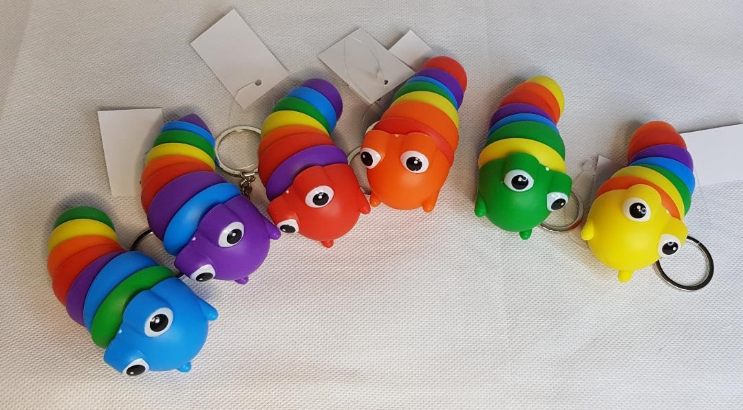 Sensory Wriggly Wiggle Caterpillar Keychain