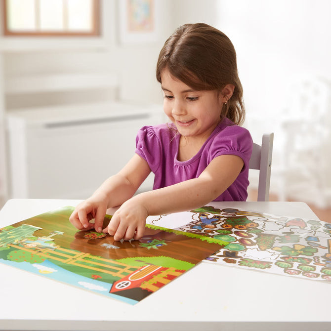 Melissa & Doug Farm Sticker Pad Repositionable Stickers