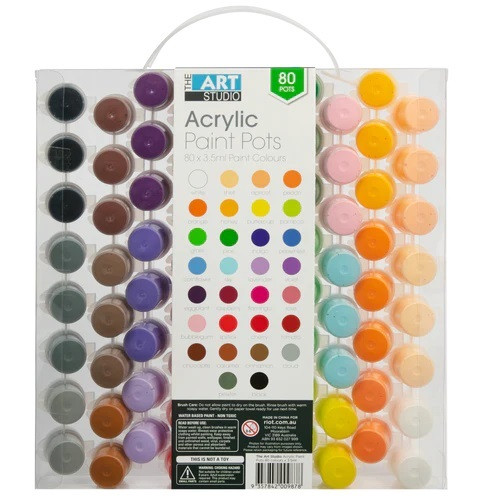 Acrylic Paint Pots 80 X 3.5ml Paint Colours