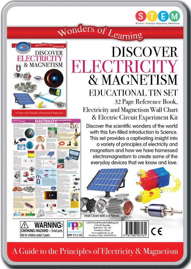 Wonders of Learning Discover Electricity and Magnetism Educational Tin Set