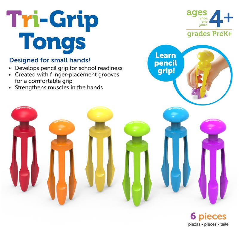 Learning Resourses Tri-Grip Tongs pack of 6