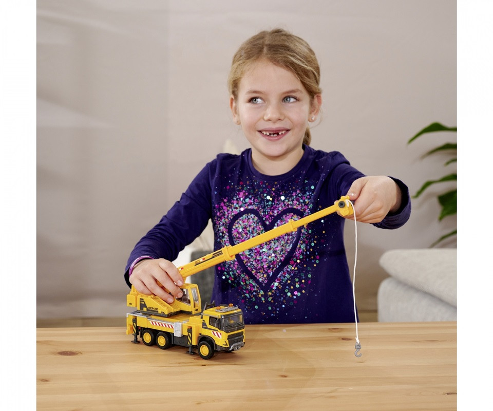 Majorette Volvo Crane Truck with Lights and Sounds