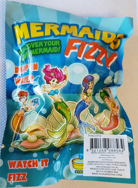 Mermaid Fizzy Drop in Water Watch it Fizz! Discover your Mermaid