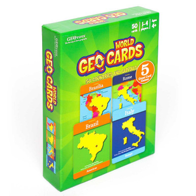 World Geo Cards 50 Countries and Capitols