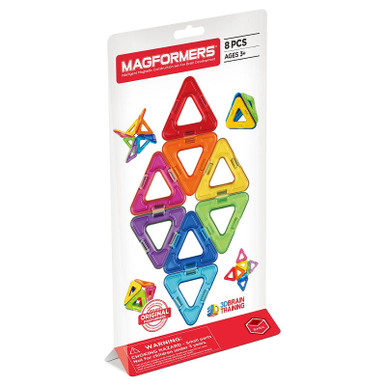 Magformers Triangle 8 Set -Intelligent Magnetic Construction Tiles