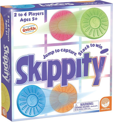 Mindware Skippity Board Game Jump to Capture Stack to Win!